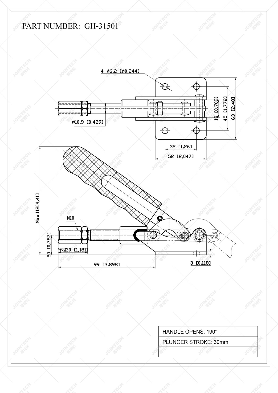 Straight Line Action Push Pull Toggle Clamp Use For Heat Treatment - Buy Push Pull Toggle Clamp ...