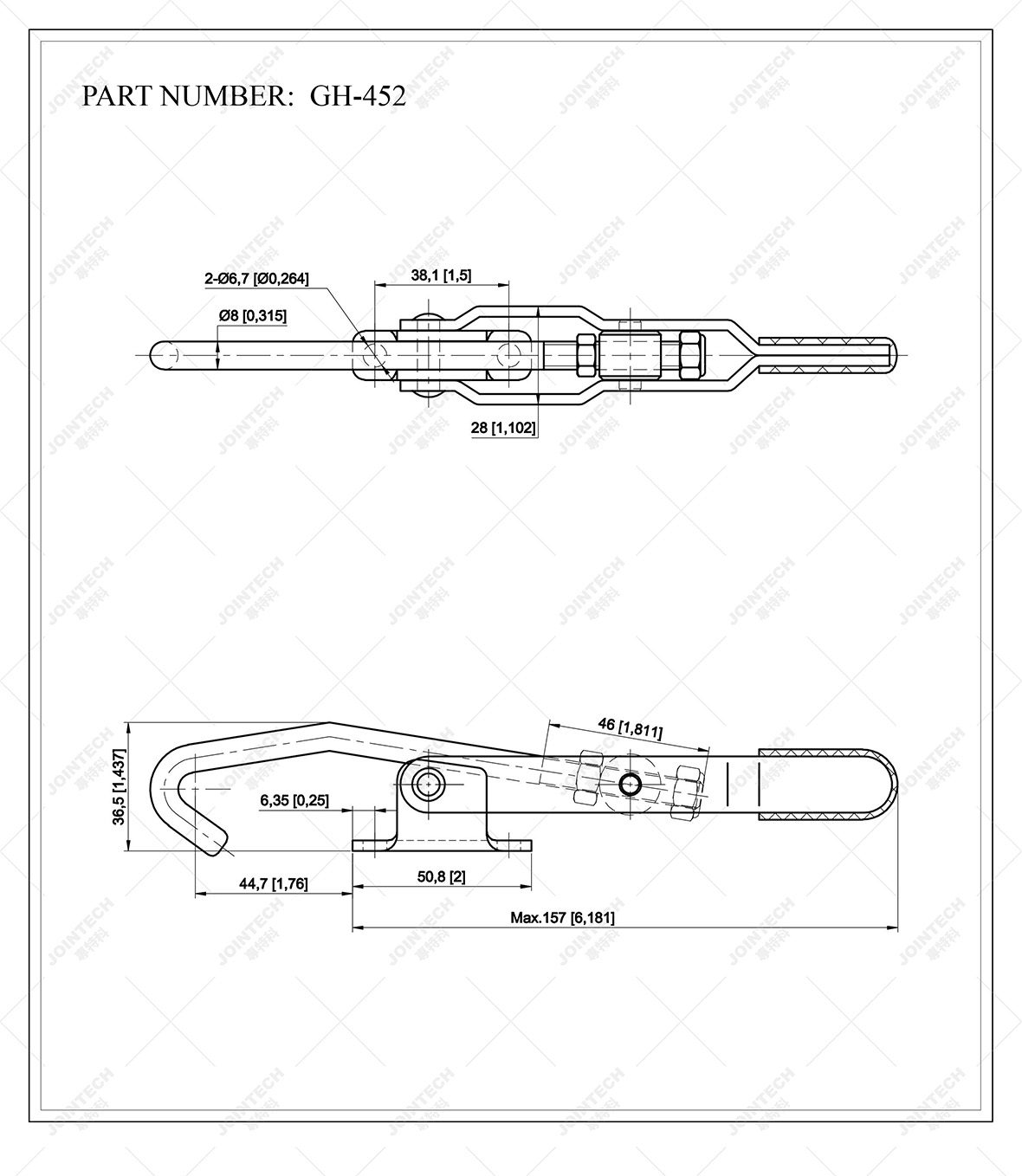 J-hook Latch Toggle Clamp Use On Engineering Machinery - Buy Latch Type ...